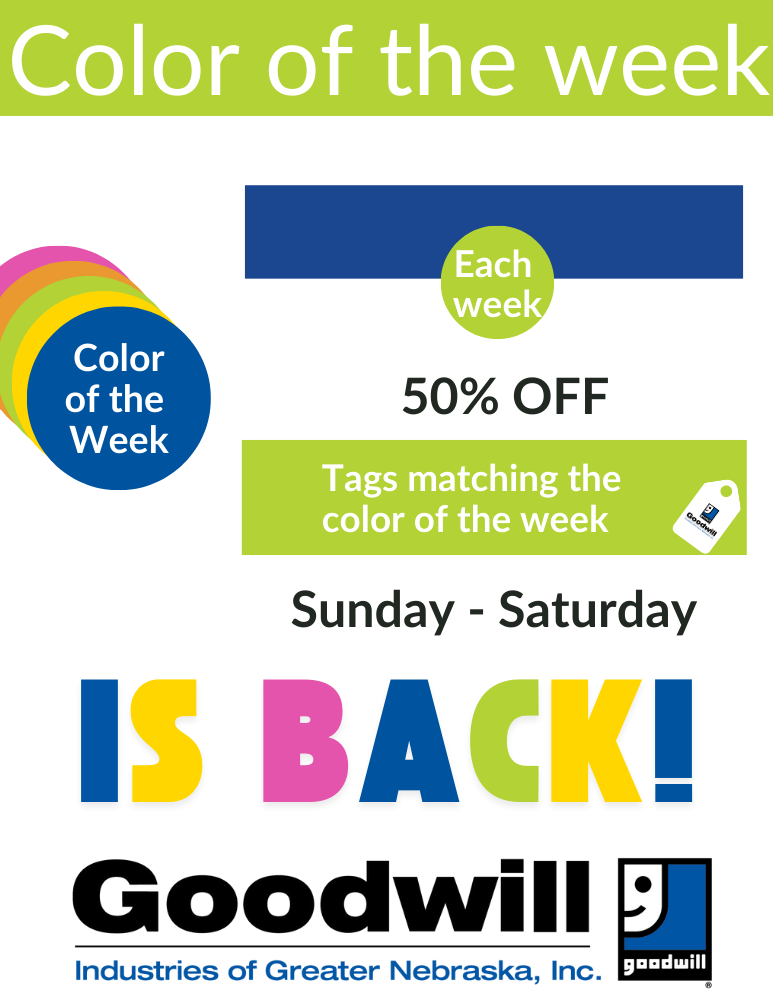It’s Back! Color of the Week at Goodwill Industries of...