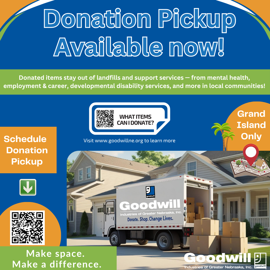 Donation Pickup now available in Grand Island! | Recent...
